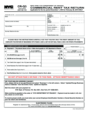 Fillable Online CR Q 14 Commercial Rent Tax 2nd Quarter Return NYC ...