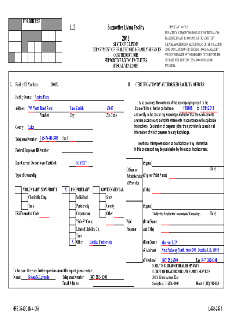 Fillable Online hfs illinois What is Supportive Living? Fax Email Print ...