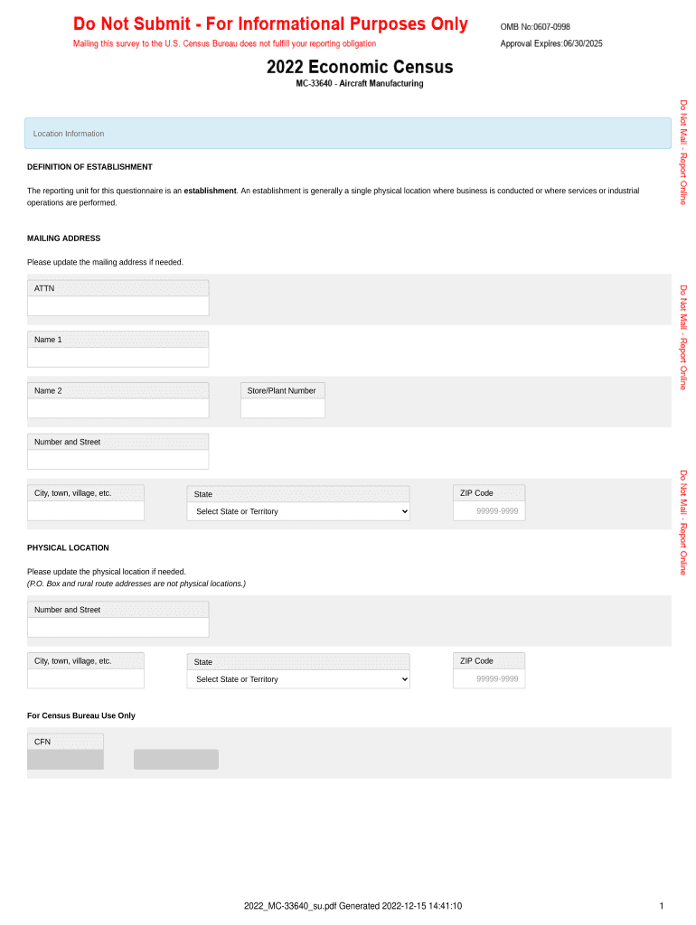 Fillable Online bhs econ census Aircraft engine and engine parts ...