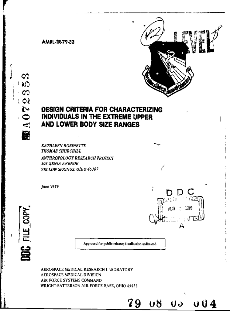 Fillable Online Design Criteria for Characterizing Individuals in the ... Fillable Online Design Criteria for Characterizing Individuals in the ...