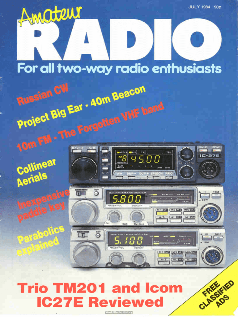 Fillable Online A Guide to AMTOR The Trio ITU 30SP -a goo ri ommon Man ...