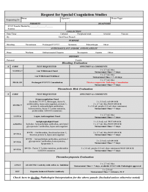 Fillable Online Obtaining Coagulation Blood Samples From Central ...