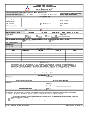Fillable Online Application form for Authority to Recruit Fax Email Print - pdfFiller