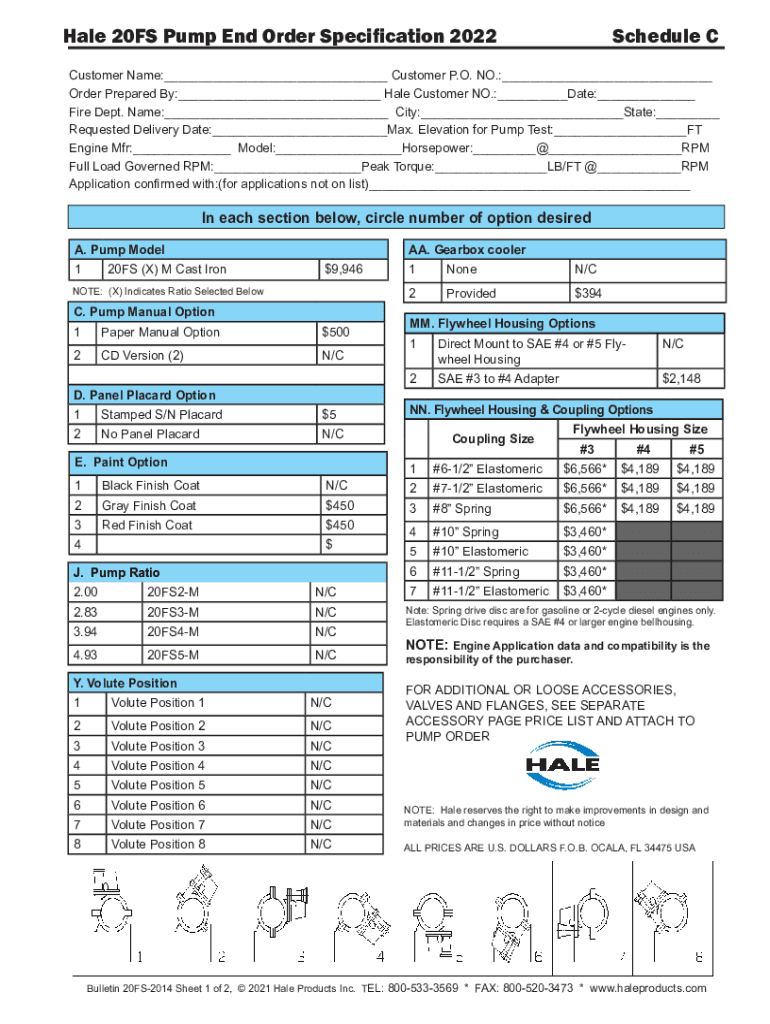 Fillable Online Hale Products: Fire Equipment Supplier, Fire Fighting ...