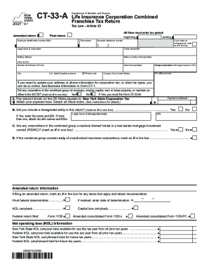 Fillable Online Instructions for Forms CT-33-A, CT-33-A/ATT, and CT-33 ...