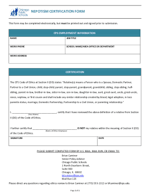 Fillable Online Nepotism Certification Form Fax Email Print - pdfFiller