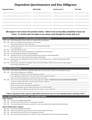 Fillable Online due diligence faqsEarned Income Tax Credit - EITC ...