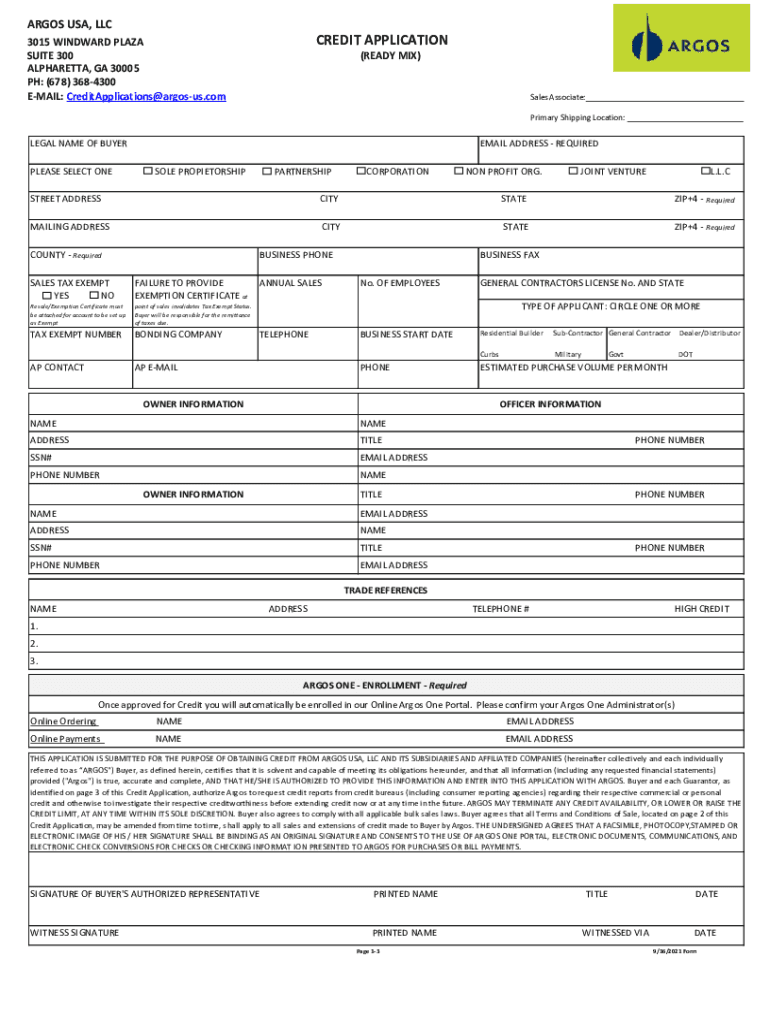 Fillable Online Home - Argos USACement and Ready Mix Concrete Company ...