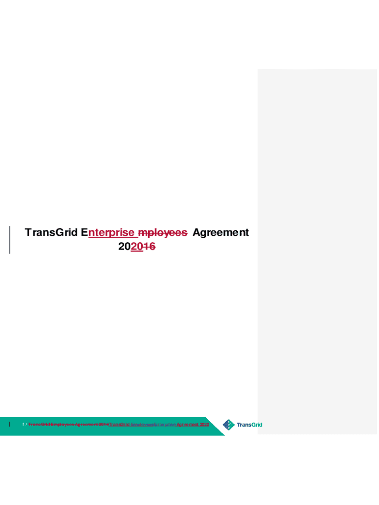 Fillable Online TransGrid Enterprise Agreement Survey Fax Email Print ...