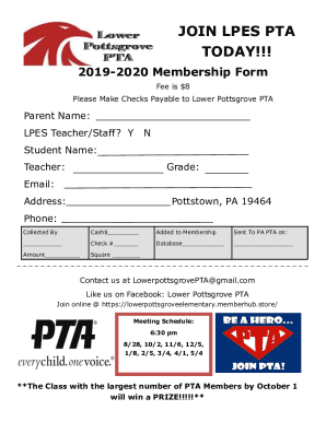 Fillable Online 2020-2021 PTA Membership Form Fax Email Print - pdfFiller