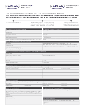 Fillable Online Foundation Certificate (Engineering)Kaplan ...