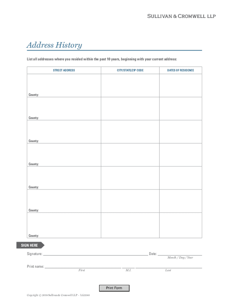 Fillable Online Tips to Complete Your Address History on a Green Card ...