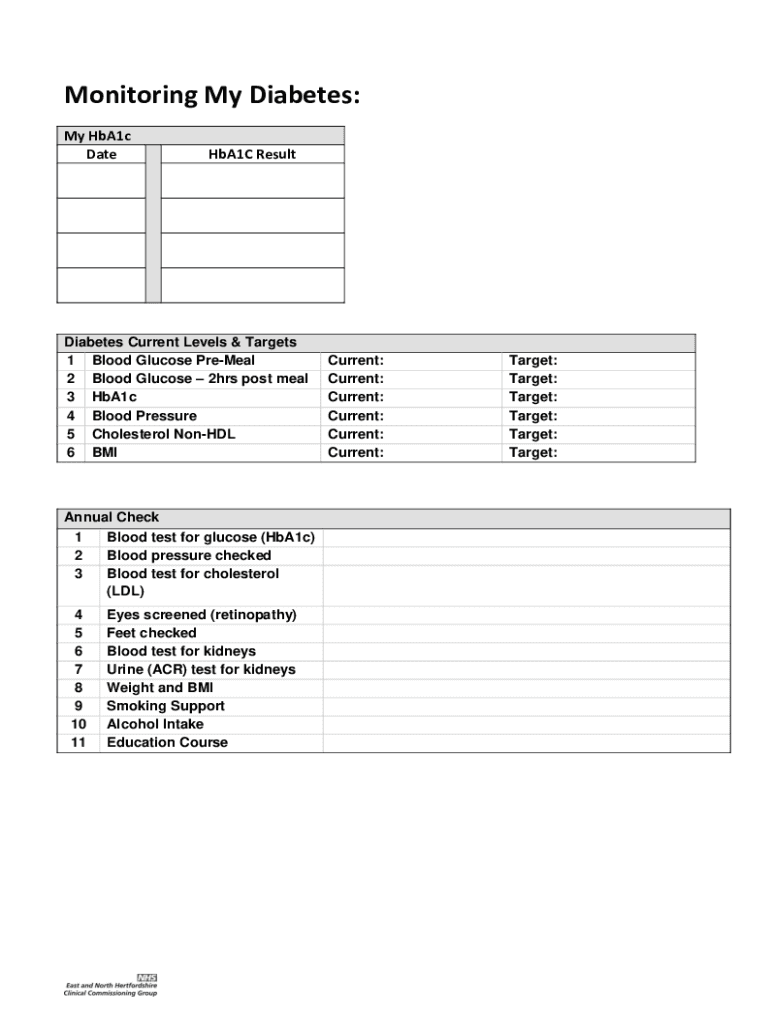 Fillable Online HbA1c Test A Blood Test To Diagnose And Monitor fillable-online-hba1c-test-a-blood-test-to-diagnose-and-monitor