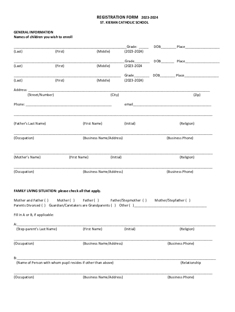 Fillable Online SIBLING REGISTRATION FORM Fax Email Print - pdfFiller