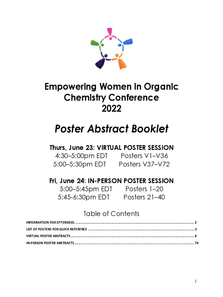 Fillable Online Poster Abstract Booklet Fax Email Print - pdfFiller