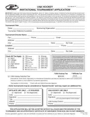 Fillable Online IMPORTANT: Please read USA Hockey Rules and Regulations ...