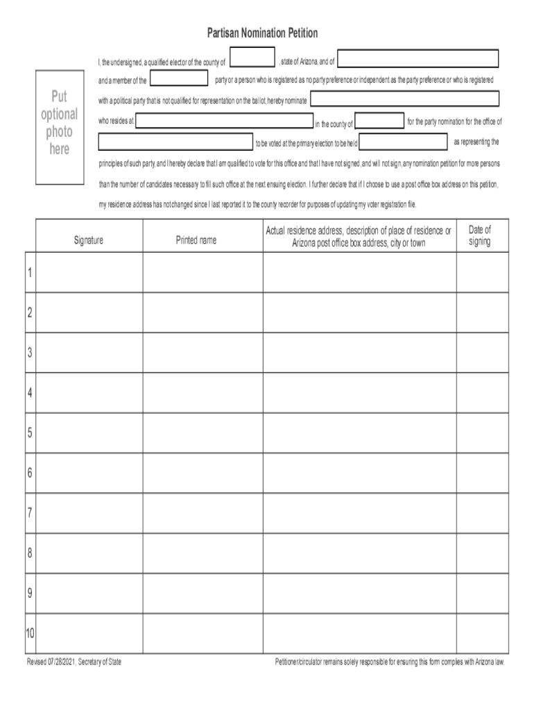 Fillable Online 16-321 - Signing and certification of nomination ...