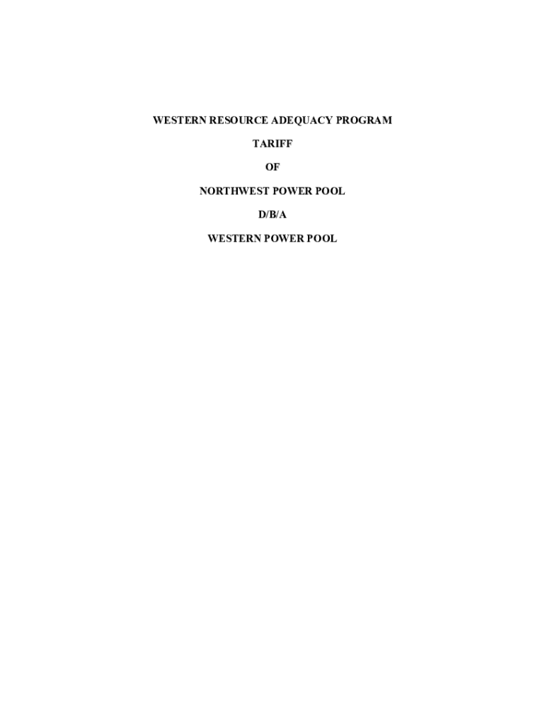 Fillable Online FERC Approves Western Power Pool/s First of Its Kind ...