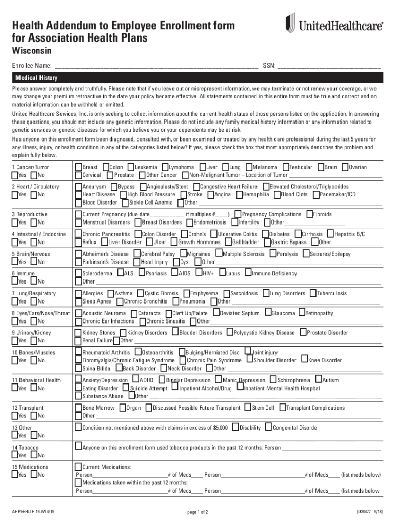 Fillable Online Wisconsin Manufacturers Commerce Association Health ...