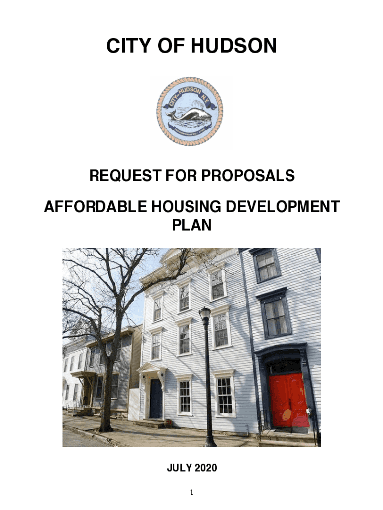 Fillable Online HUDSON AFFORDABLE HOUSING DEVELOPMENT PLAN - RFP ...