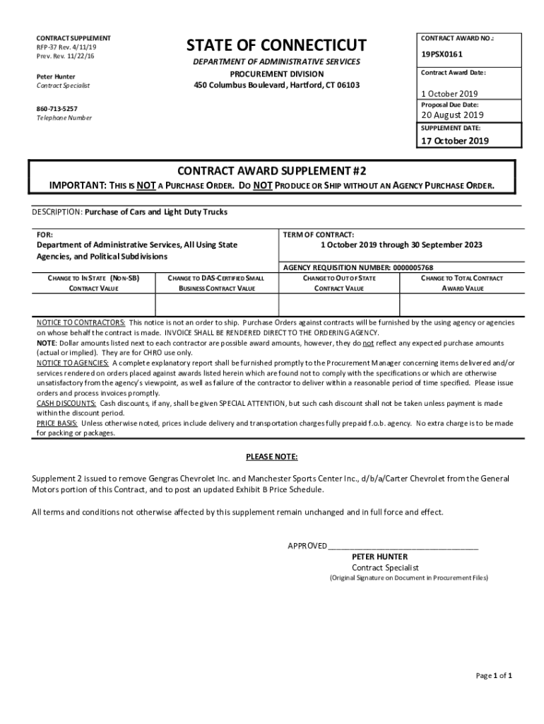Fillable Online State of connecticut p-4 contract Fax Email Print ...