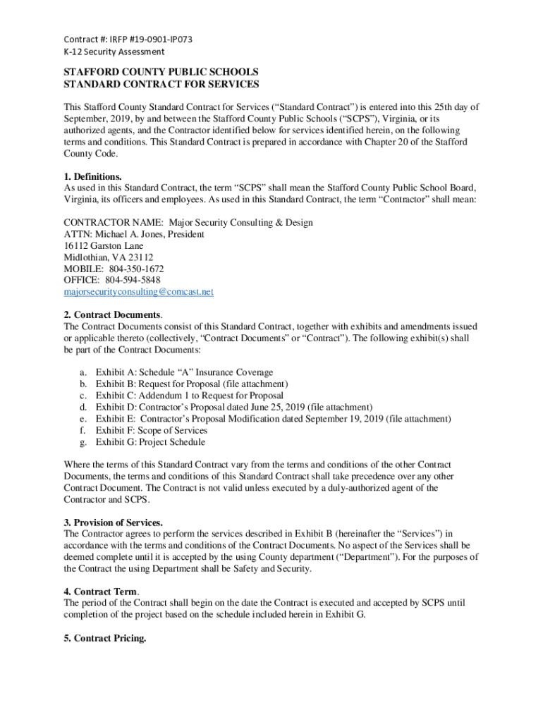 Fillable Online STAFFORD COUNTY PUBLIC SCHOOLS STANDARD ... Fax Email ...