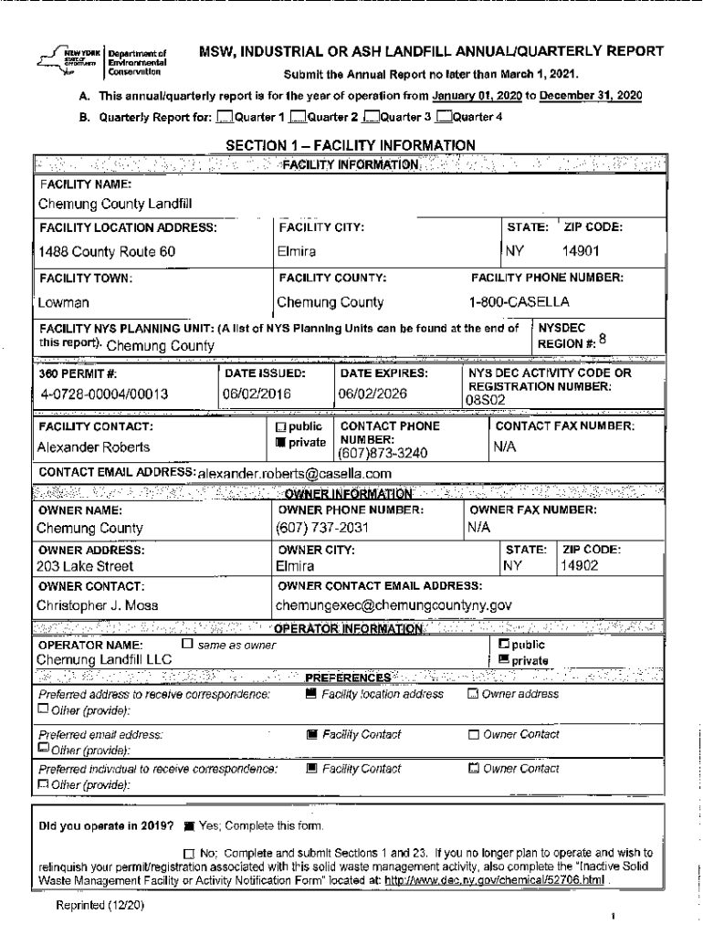 Fillable Online Solid Waste and Recycling Reports Fax Email Print ...