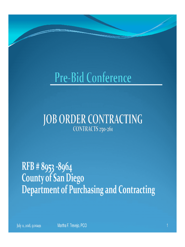 Fillable Online Microsoft PowerPoint - Pre-Bid Conference JOCs 071118 ...