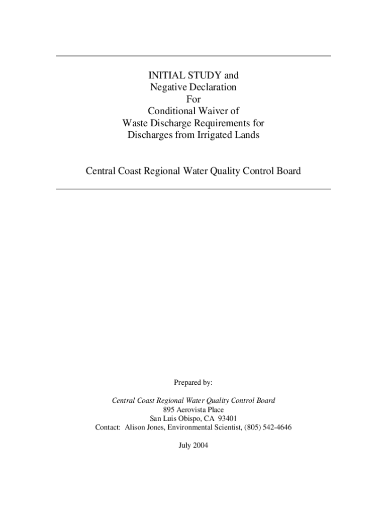 Fillable Online INITIAL STUDY and Fax Email Print - pdfFiller