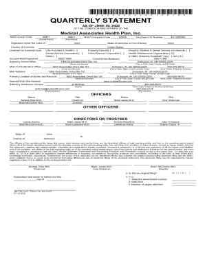 Fillable Online 2022 Annual/Quarterly Statement Blanks Revisions Fax Email Print - pdfFiller