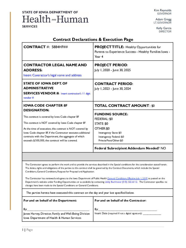 Fillable Online D. FY24 HOPES RFA Contract Template.docx Fax Email ...