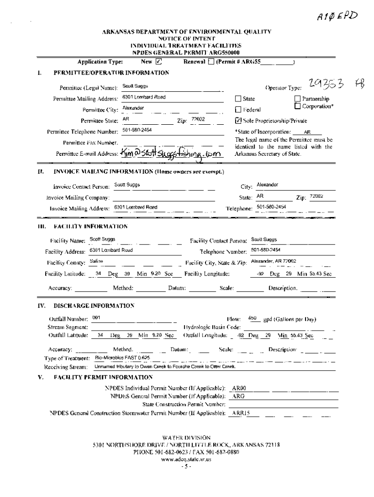 Fillable Online NPDES Application Forms Fax Email Print - pdfFiller