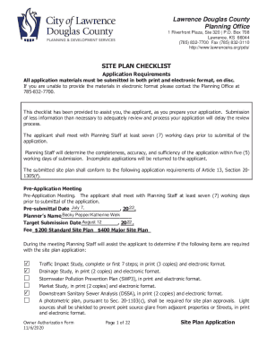 Fillable Online Planning Submittals - City of Lawrence, Kansas Fax Email Print - pdfFiller