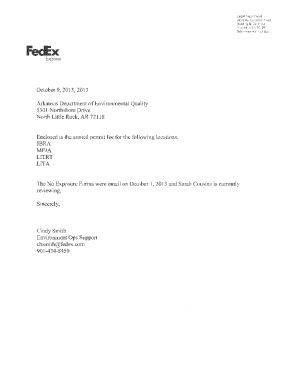 Fillable Online Letter from EPA to Arkansas Department of Environmental ...