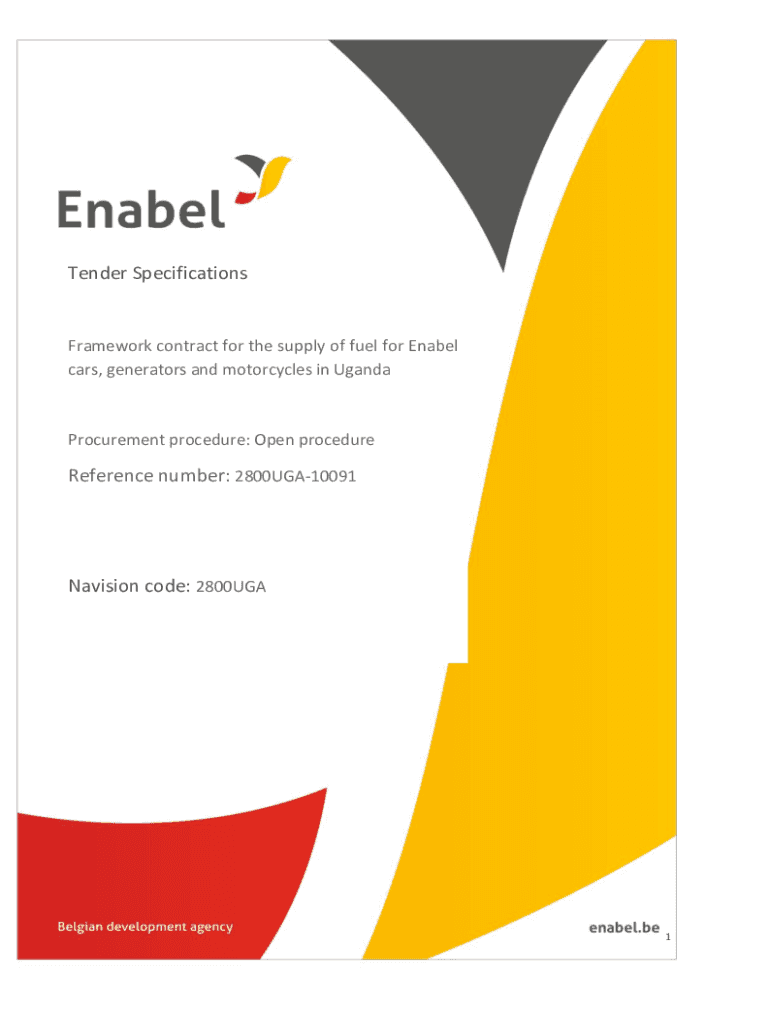 Fillable Online Framework contract for the supply of fuel for Enabel ...