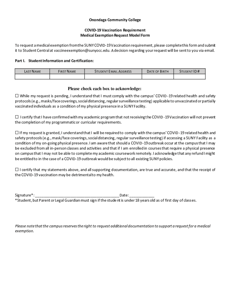 Fillable Online Medical and Religious Immunization Exemption Request ...