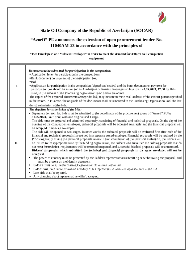 State Oil Company of the Republic of Azerbaijan ( ... Doc Template ...