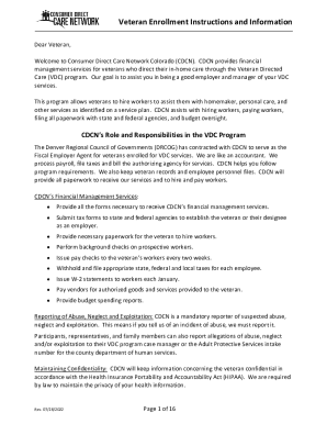 Fillable Online Veteran-Directed Care - Geriatrics and Extended Care ...