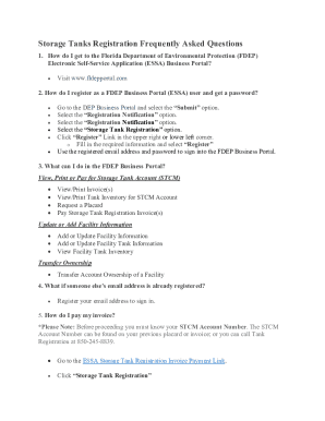 Fillable Online Storage Tank Facility Registration Form Fax Email Print ...