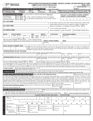 Fillable Online Application for enhanced or real ID permit, driver ...