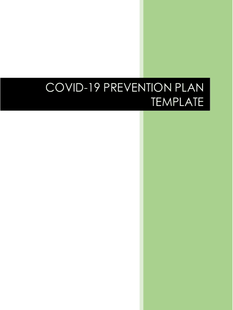 Fillable Online COVID-19 Prevention Plan Template Fax Email Print ...