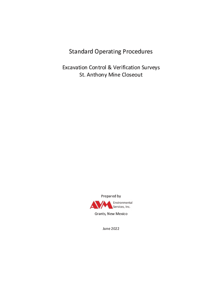 Fillable Online 012 SOP Title: Underground Piping Excavation Page 1 of ...