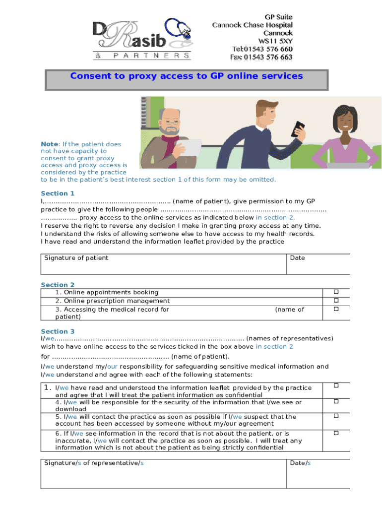 PROXY ACCESS CONSENT Doc Template | pdfFiller