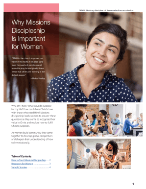 Fillable Online Why Missions Discipleship Is Important for Young Women ...