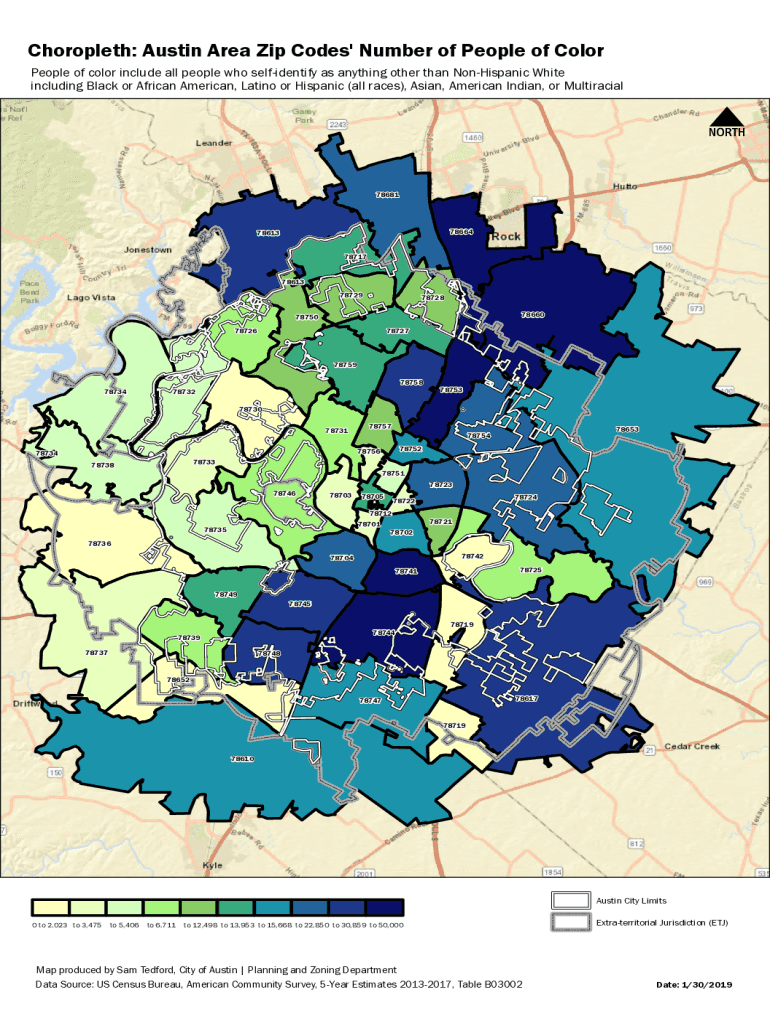 Fillable Online ftp austintexas Austin Area Zip Codes' Number of People ...