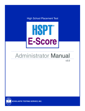Fillable Online Overview of the High School Placement Test (HSPT) Fax ...