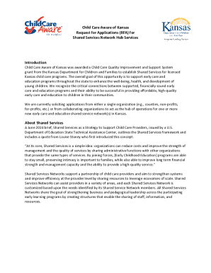 Fillable Online ks childcareaware Child Care Aware of Kansas Request ...