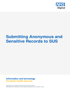 Fillable Online The use of NHS patient data: report by the National ...