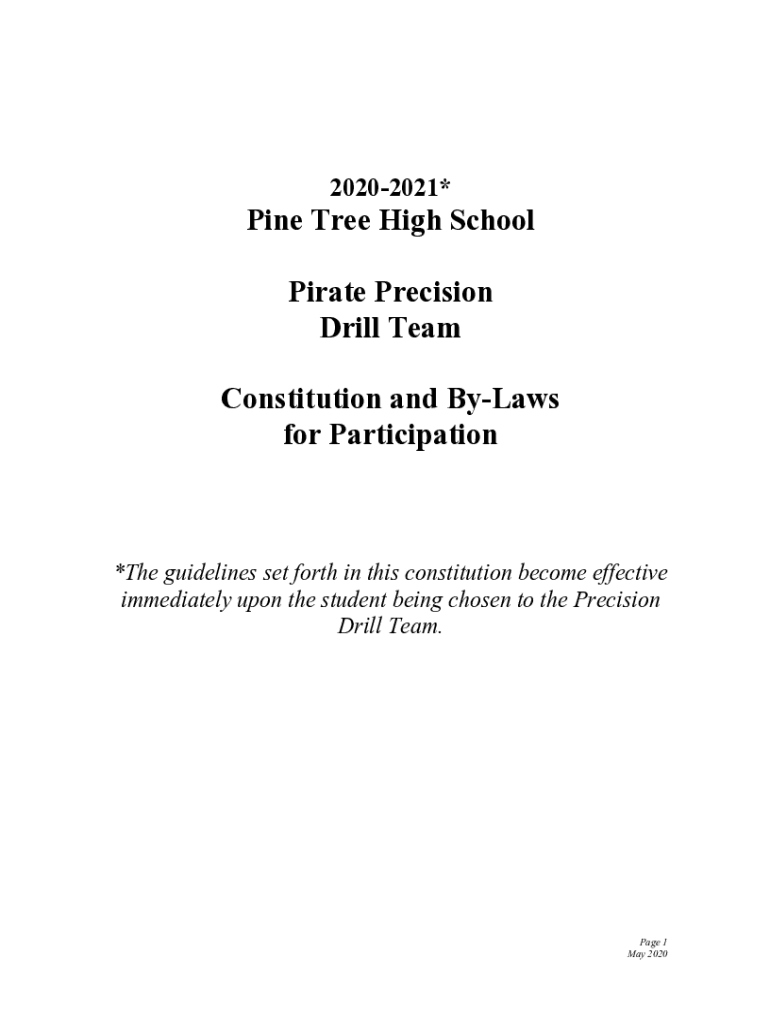 Fillable Online Pine Tree High School Pirate Precision Drill Team ... Fax Email Print - pdfFiller