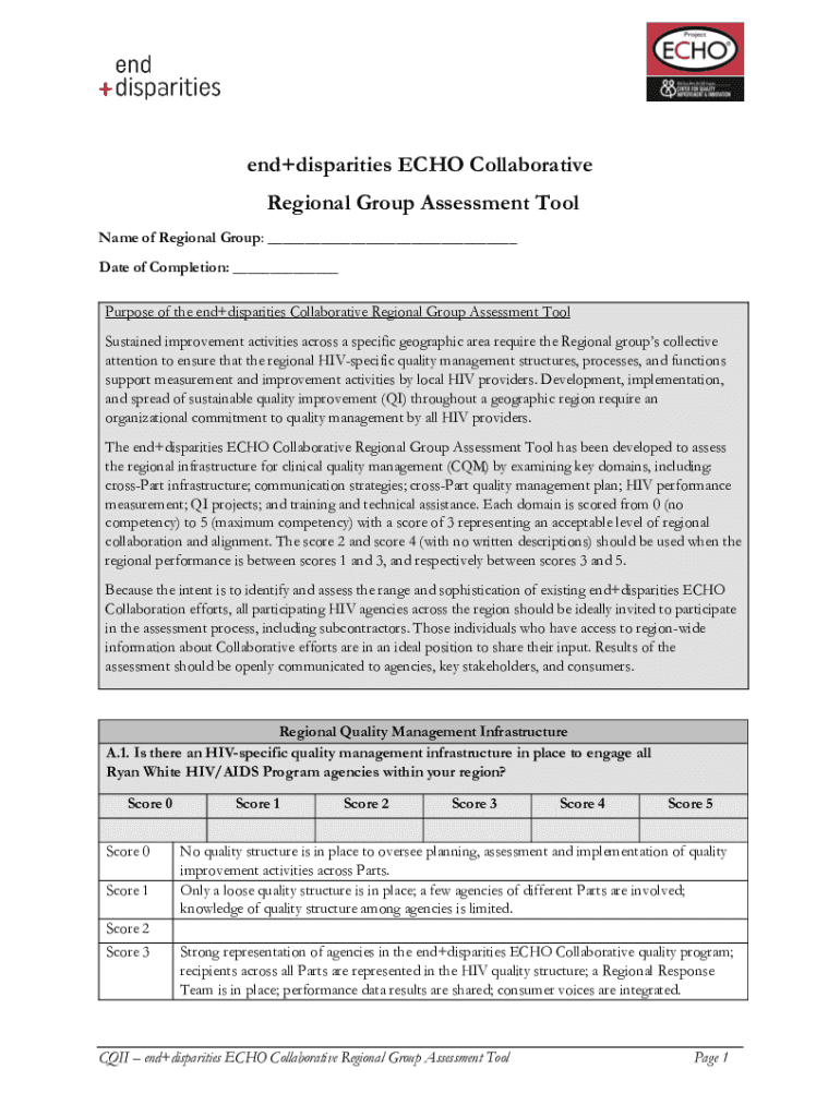 Fillable Online end+disparities ECHO Collaborative Intermediate ... Fax Email Print - pdfFiller